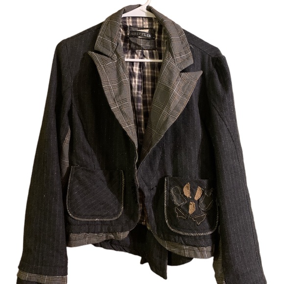 Grifflin | Jackets & Coats | Grifflin Jacket Size Large Gray And Plaid ...